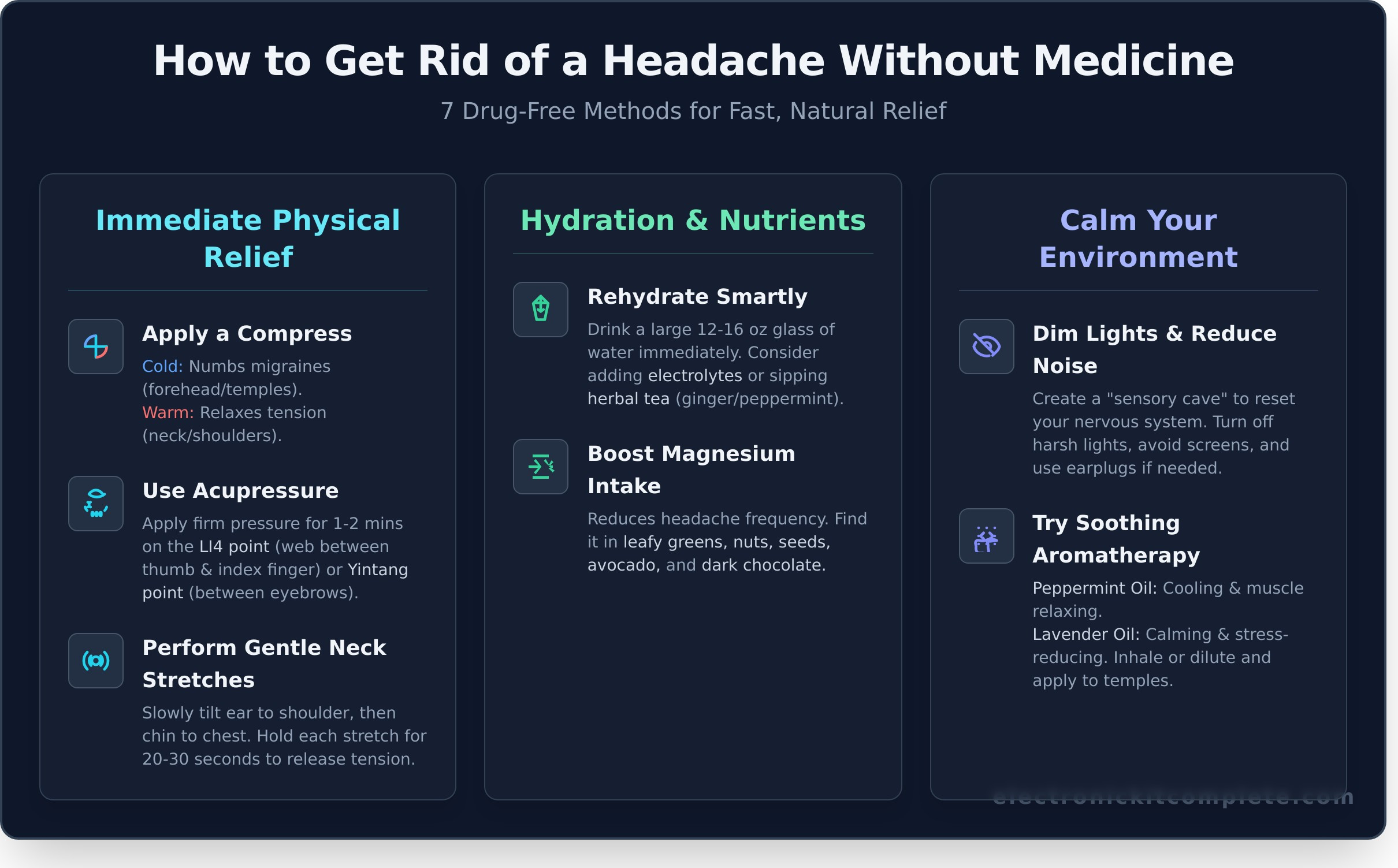 How to Get Rid of a Headache Without Medicine: 15 Natural & Fast-Acting ...